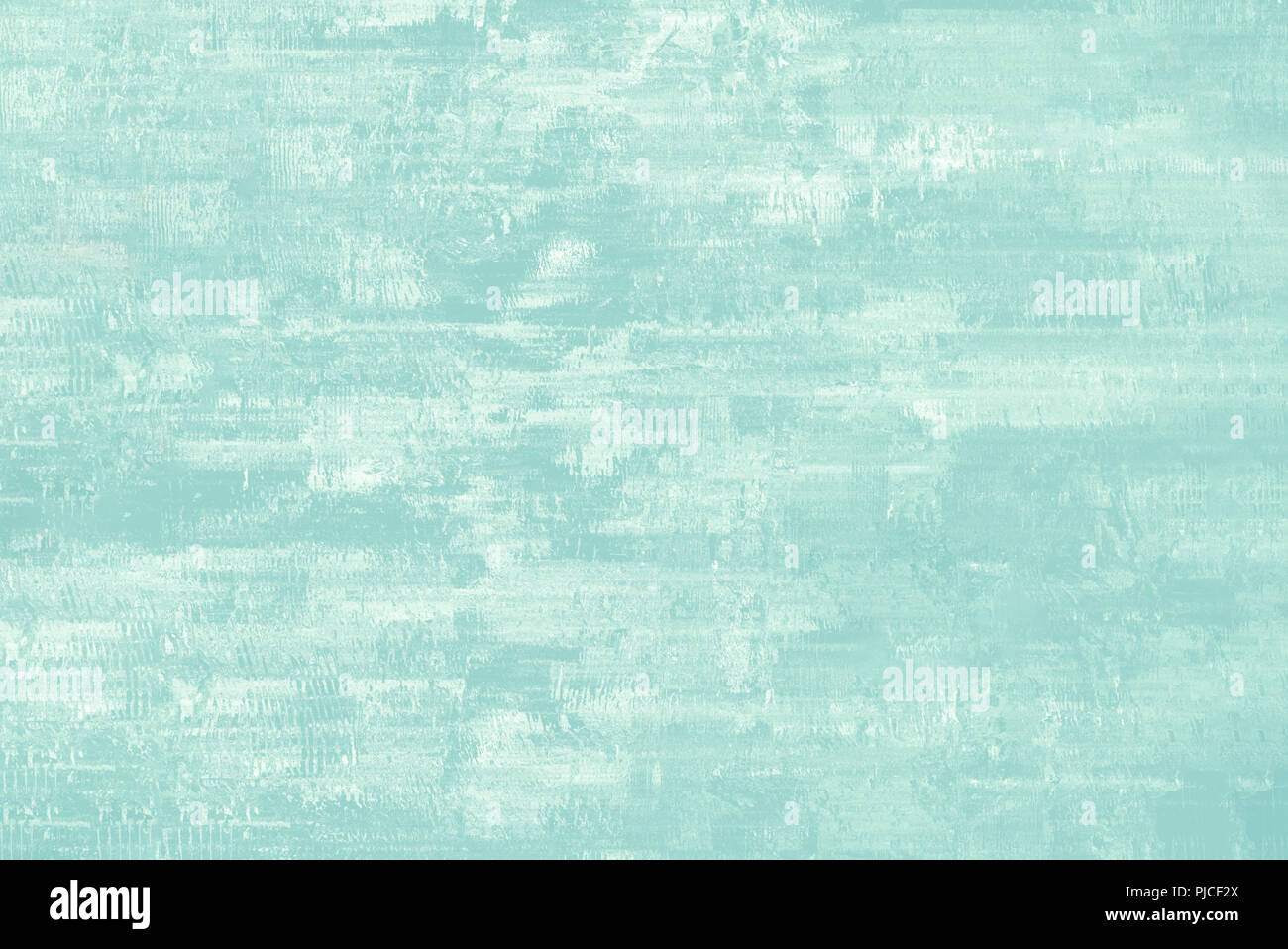 Abstract background in aqua blue and white with patchy, painterly ...