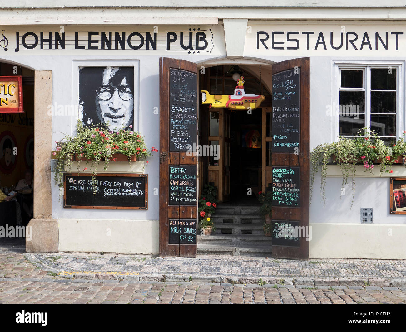 Czech republic, Prague, John Lennon pub Stock Photo - Alamy