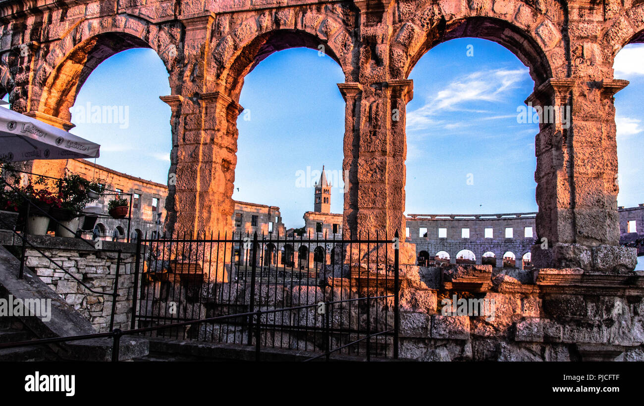 PULA, CROATIA This roman amphiteatre is among the six largest surviving ...