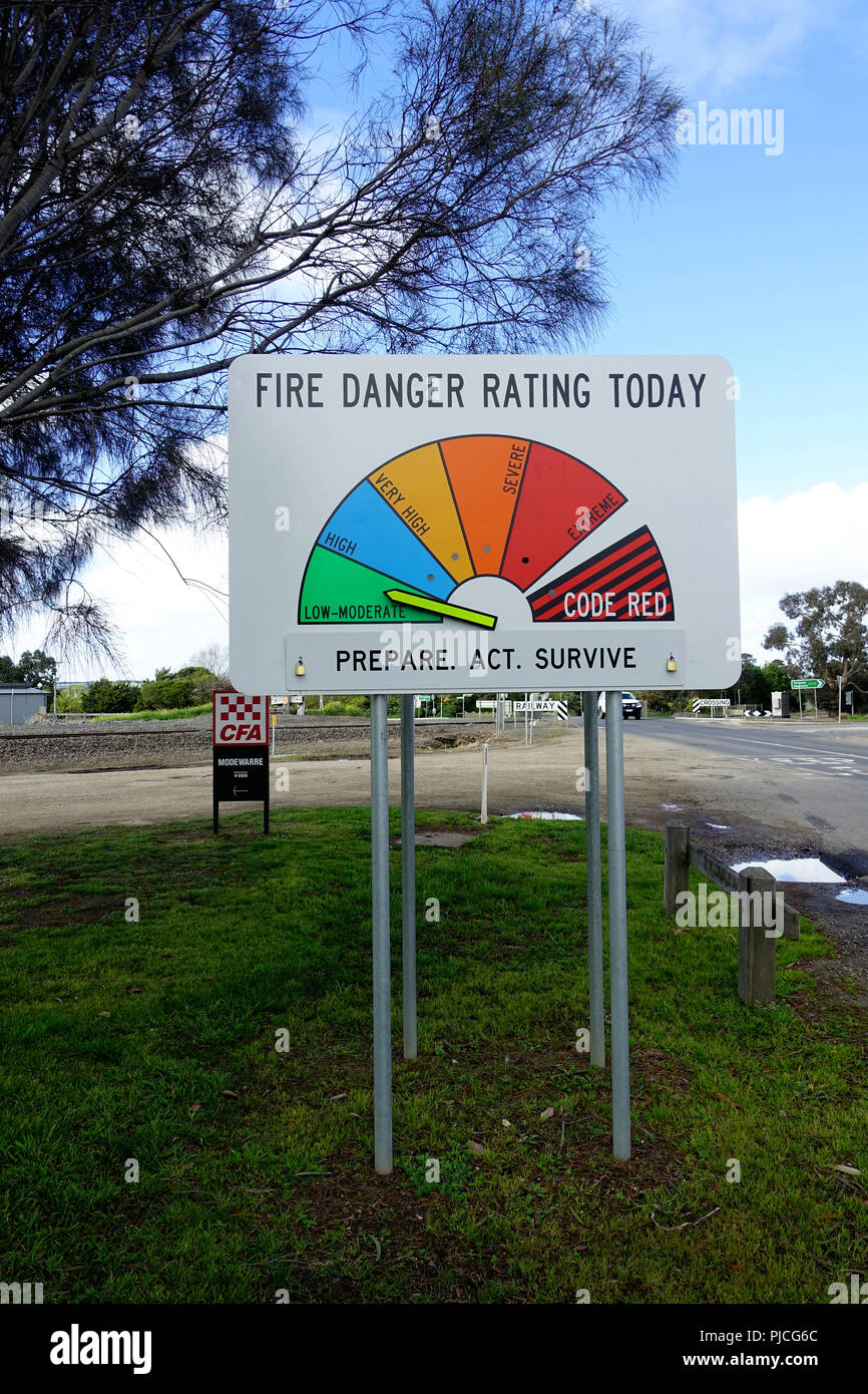 Australian fire warning hi-res stock photography and images - Alamy