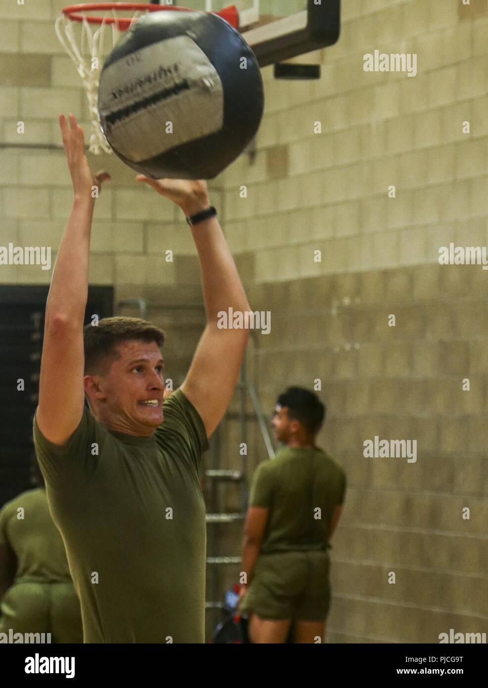 U.S. Marine Corps Capt. Cameron Lahren, a logistics officer with the ...