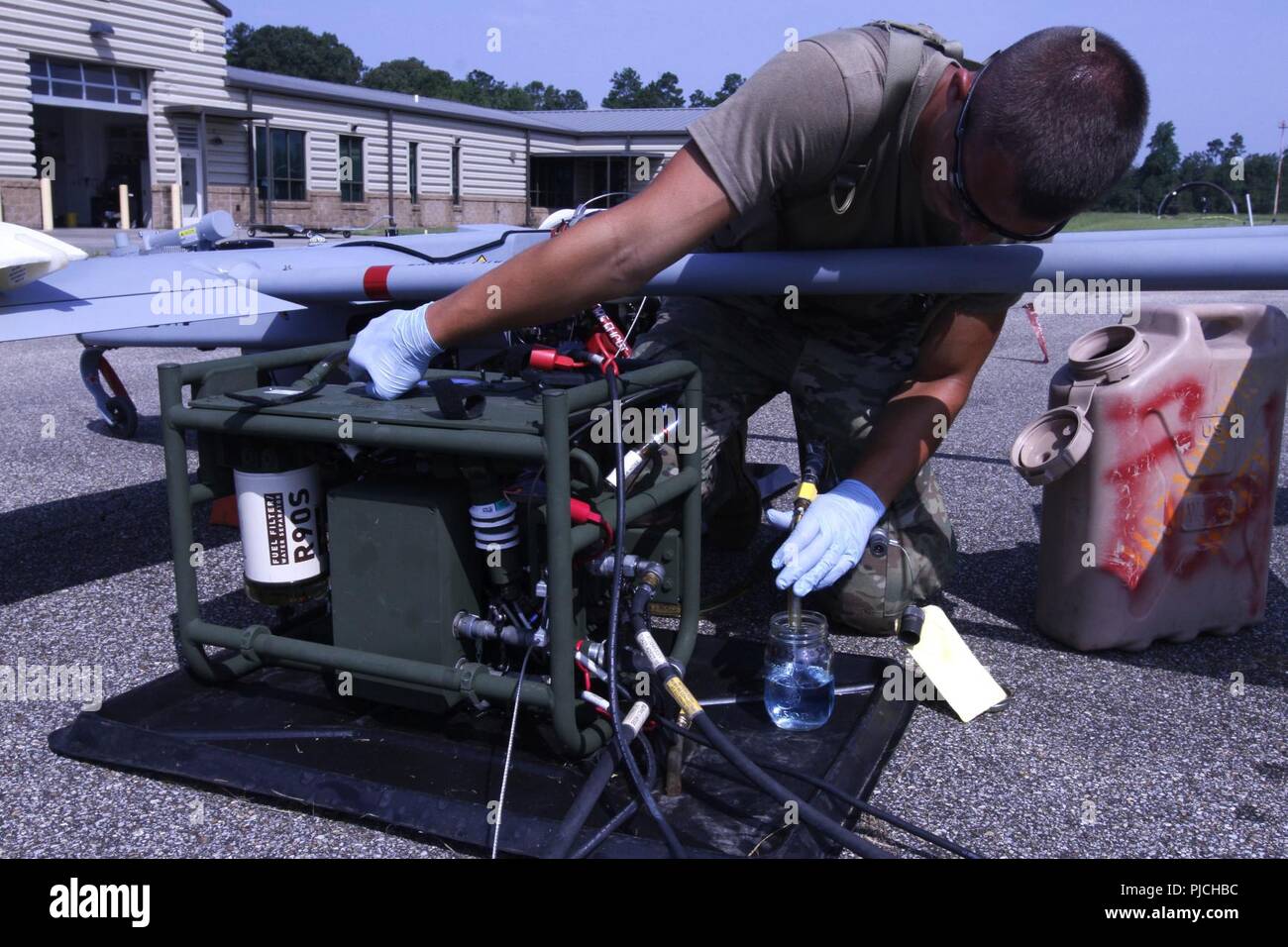 Spc. Tyler Fruge, an unmanned aircraft systems repairer with the 769th ...