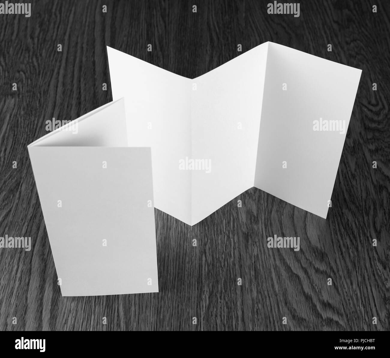 3 fold brochure template Black and White Stock Photos & Images - Alamy