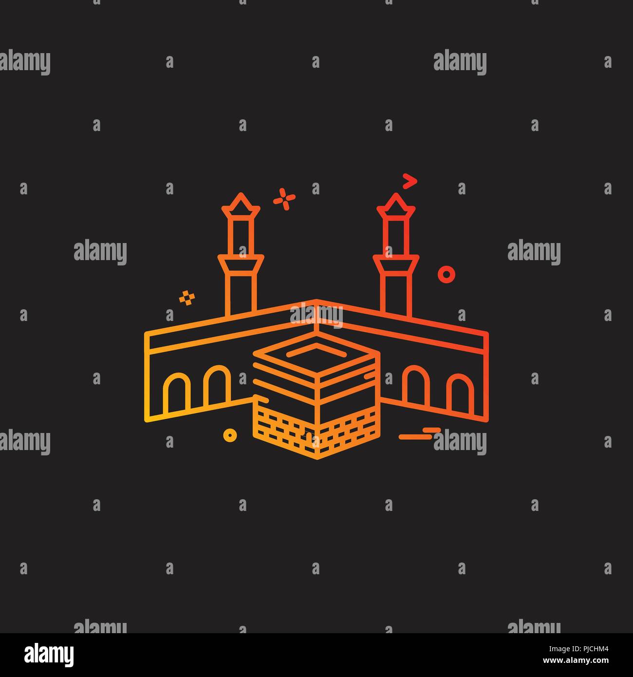 Holy Kaaba icon design vector Stock Vector Image & Art - Alamy