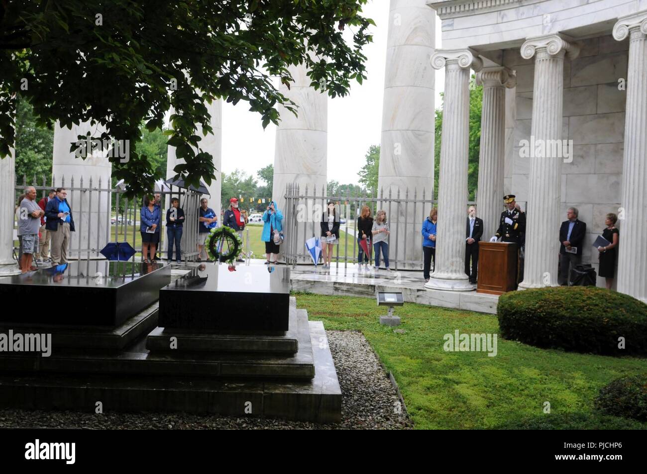 Brigadier Gen. Tony L. Wright, at podium, deputy commanding general for ...