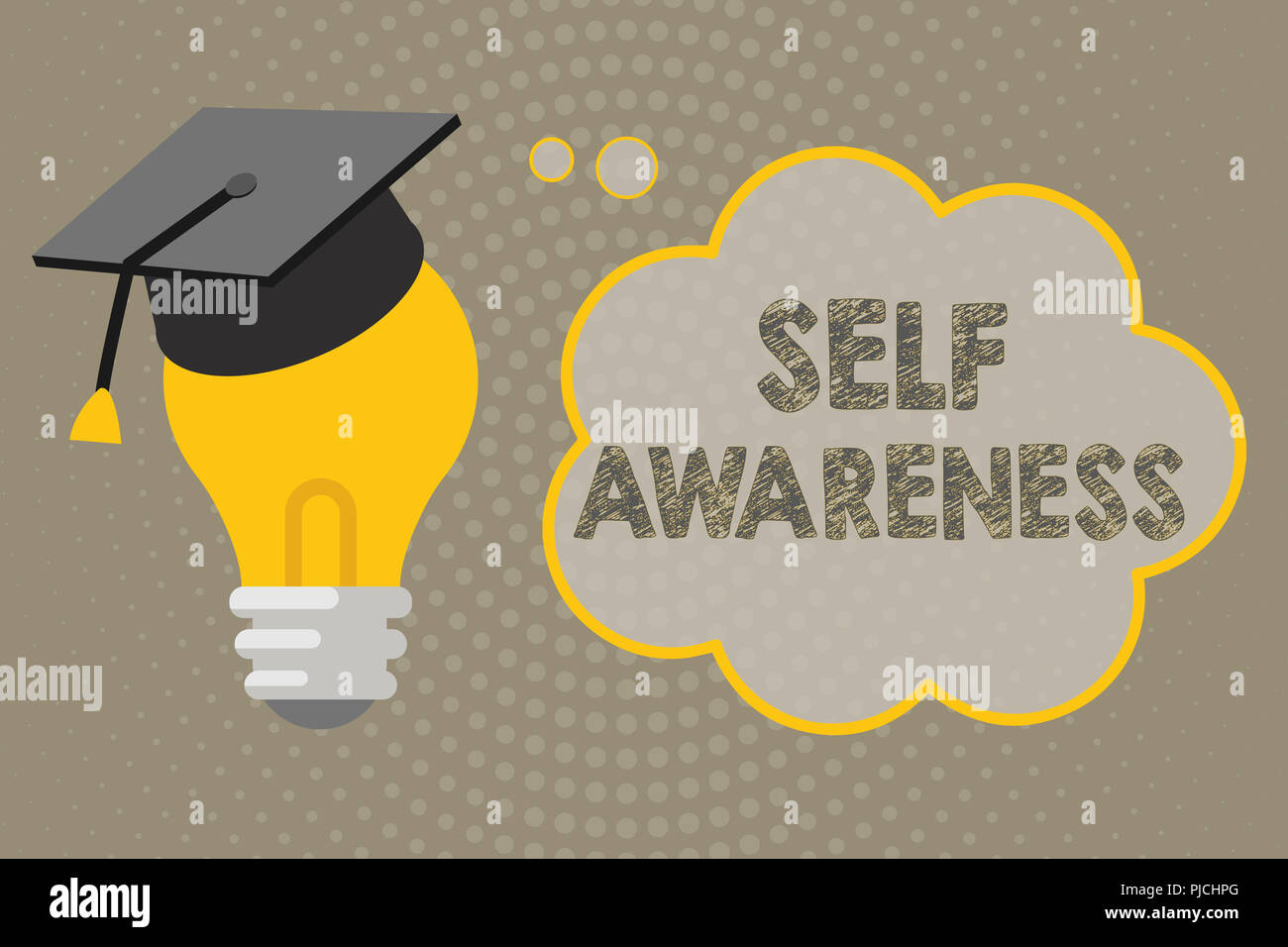 Handwriting text writing Self Awareness. Concept meaning Consciousness ...