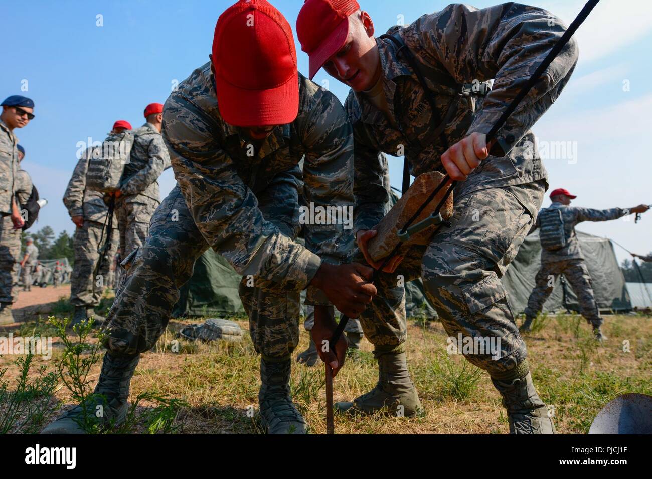 U.S. Air Force Academy -- Basic Cadet trainees march out to Jacks ...