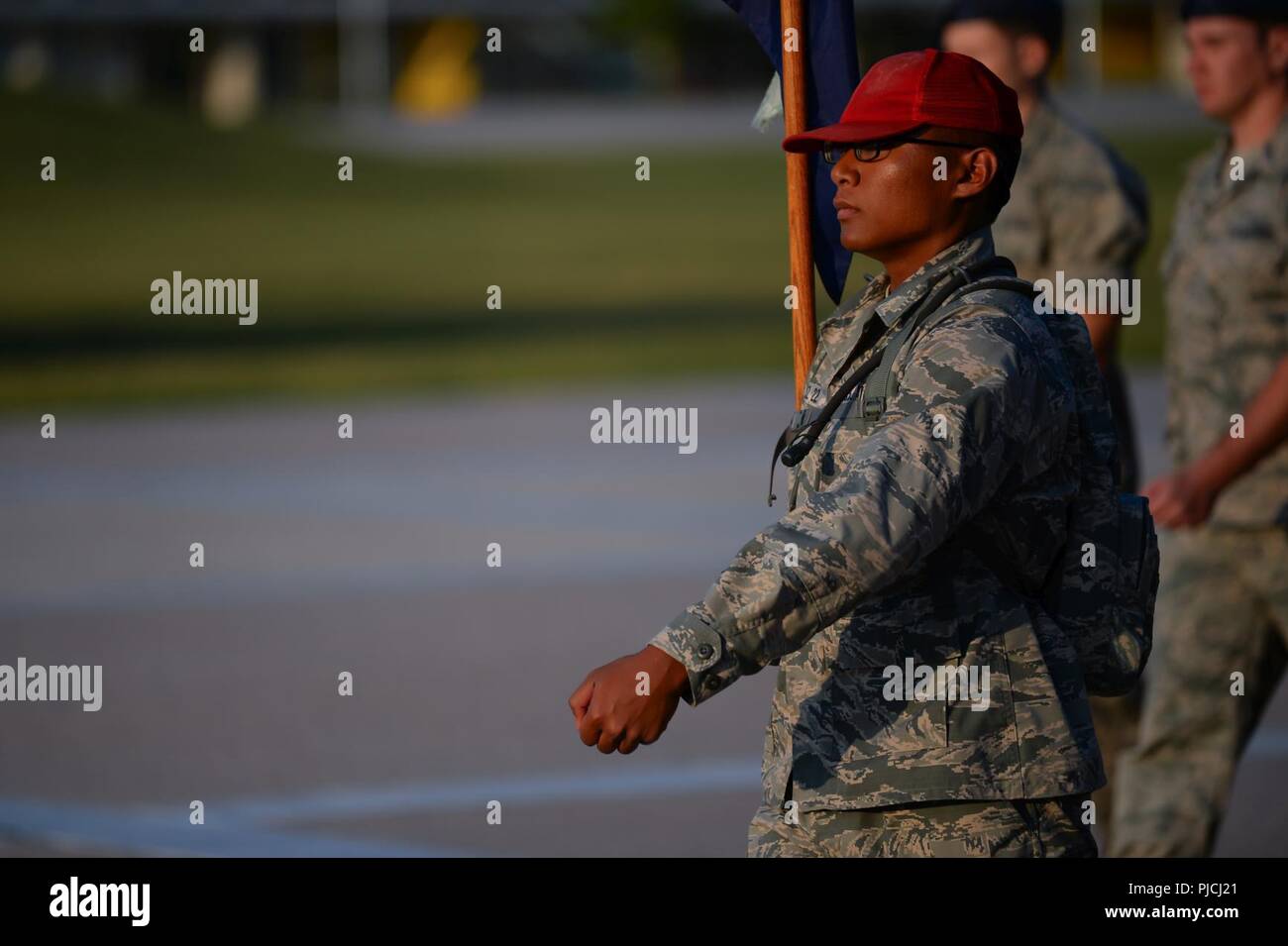 U.S. Air Force Academy -- Basic Cadet trainees march out to Jacks ...