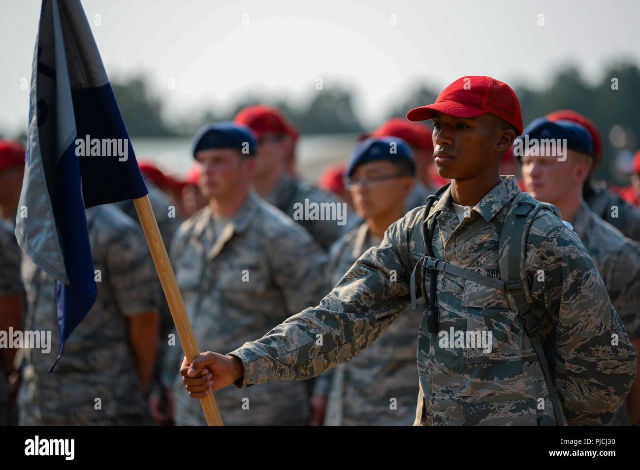 U.S. Air Force Academy -- Basic Cadet trainees march out to Jacks ...