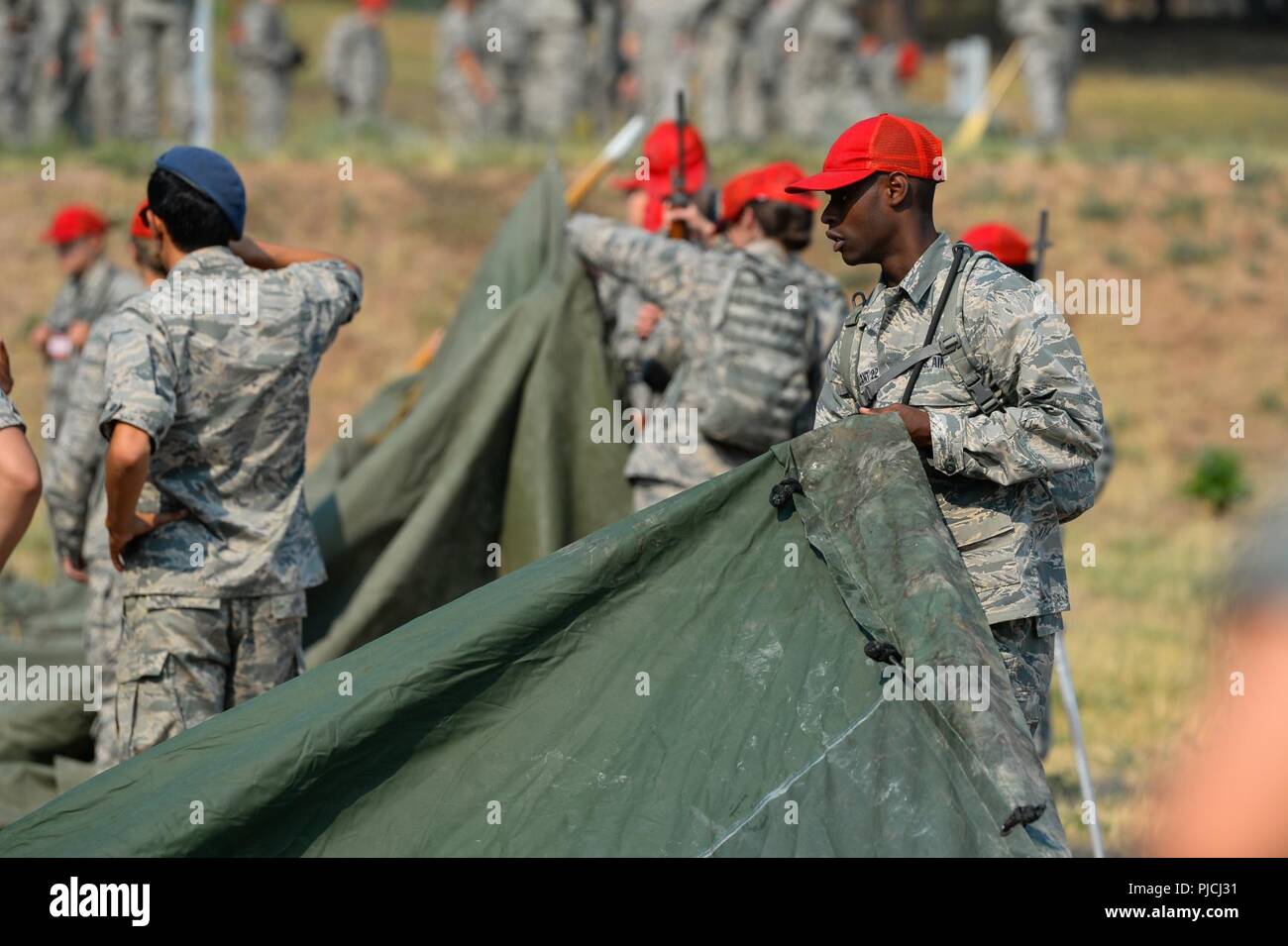 U.S. Air Force Academy -- Basic Cadet trainees march out to Jacks ...
