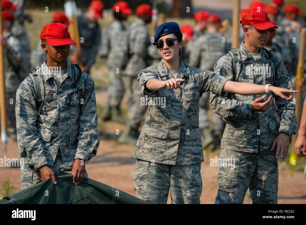 U.S. Air Force Academy -- Basic Cadet trainees march out to Jacks ...