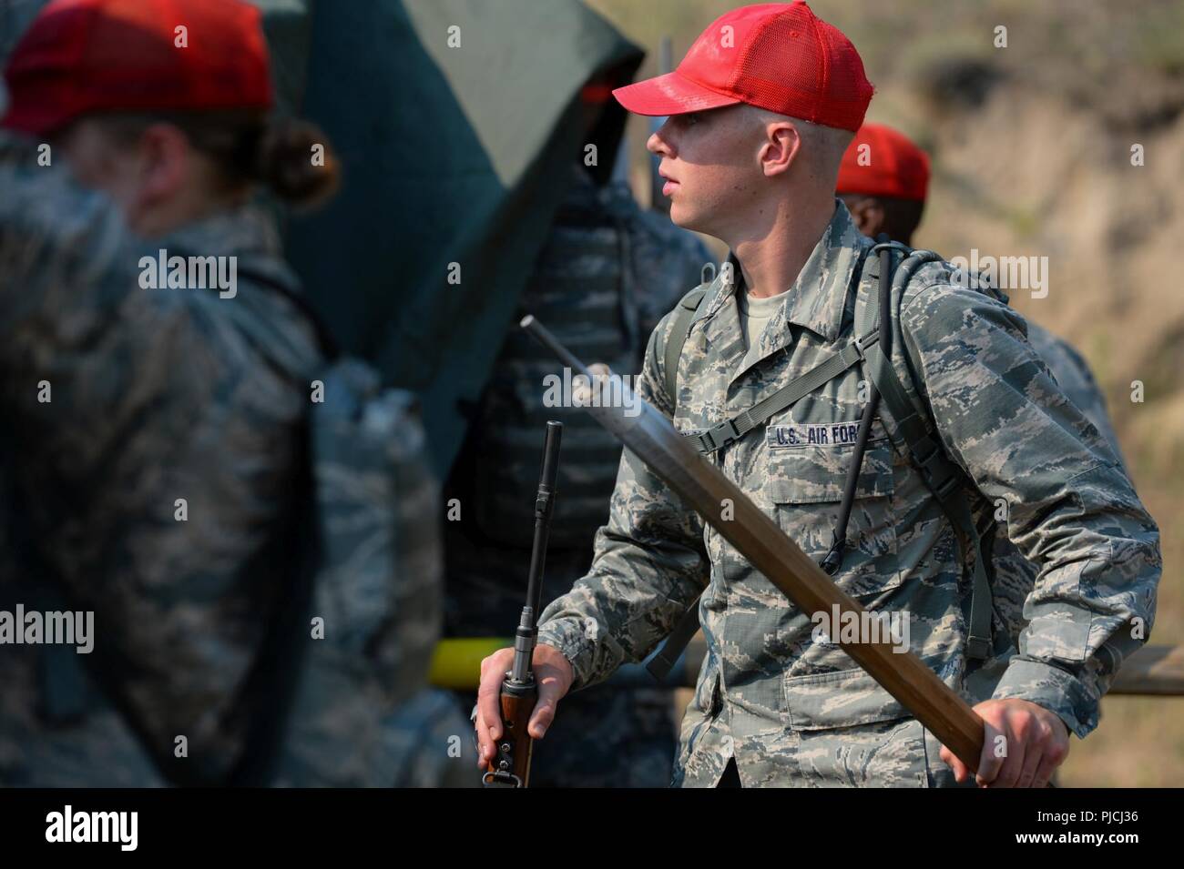 U.S. Air Force Academy -- Basic Cadet trainees march out to Jacks ...