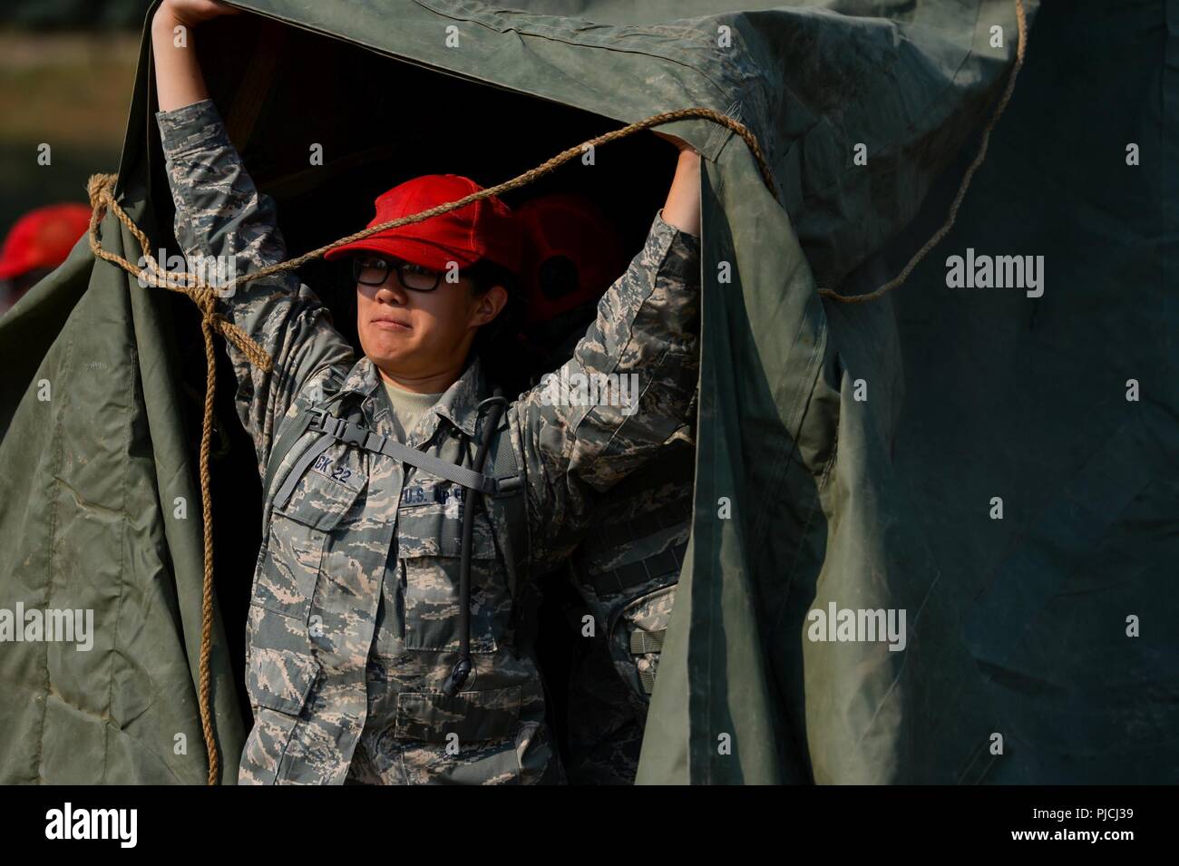 U.S. Air Force Academy -- Basic Cadet trainees march out to Jacks ...