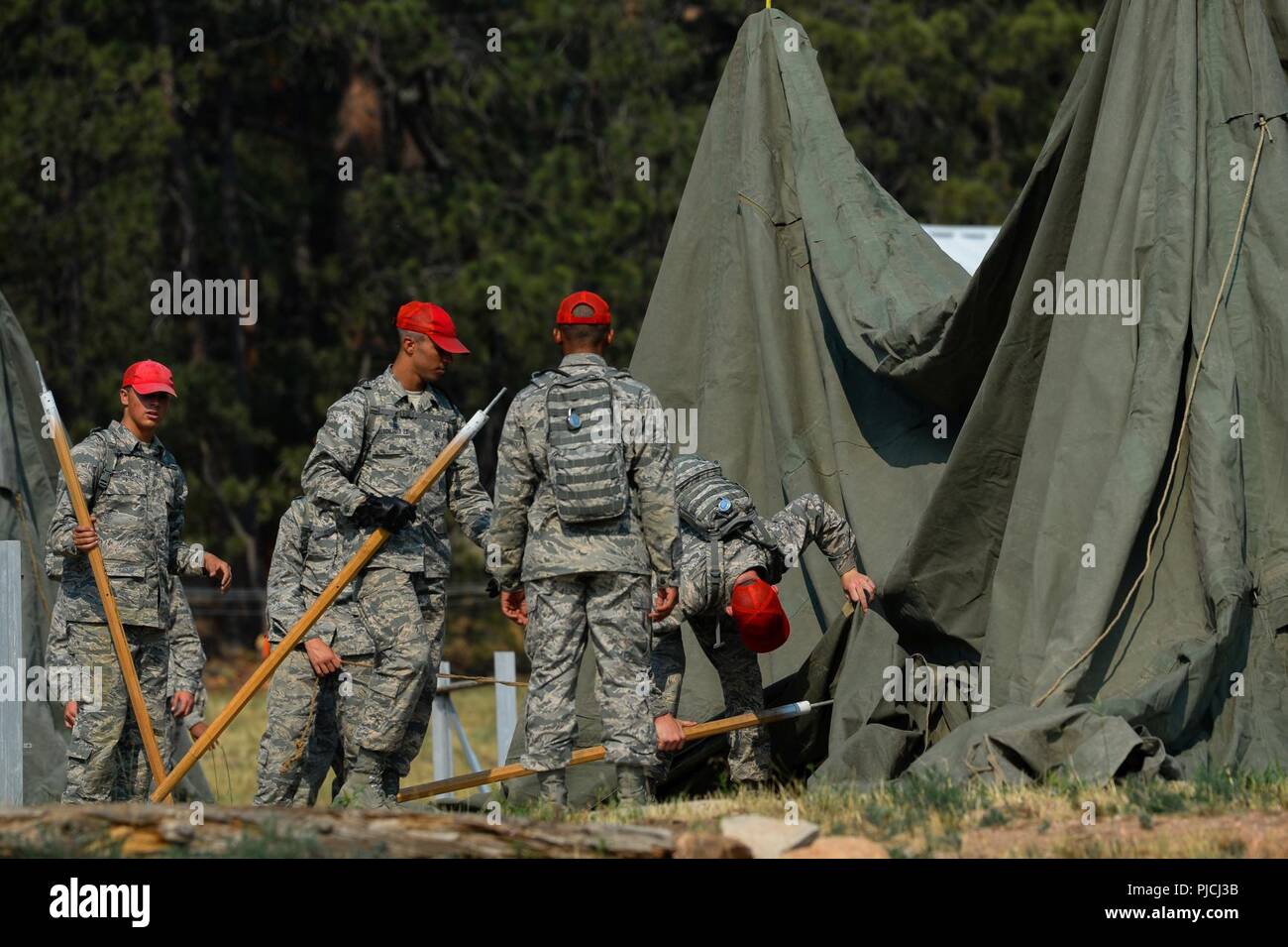 U.S. Air Force Academy -- Basic Cadet trainees march out to Jacks ...