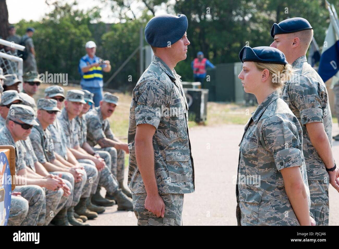 U.S. Air Force Academy -- Basic Cadet trainees march out to Jacks ...