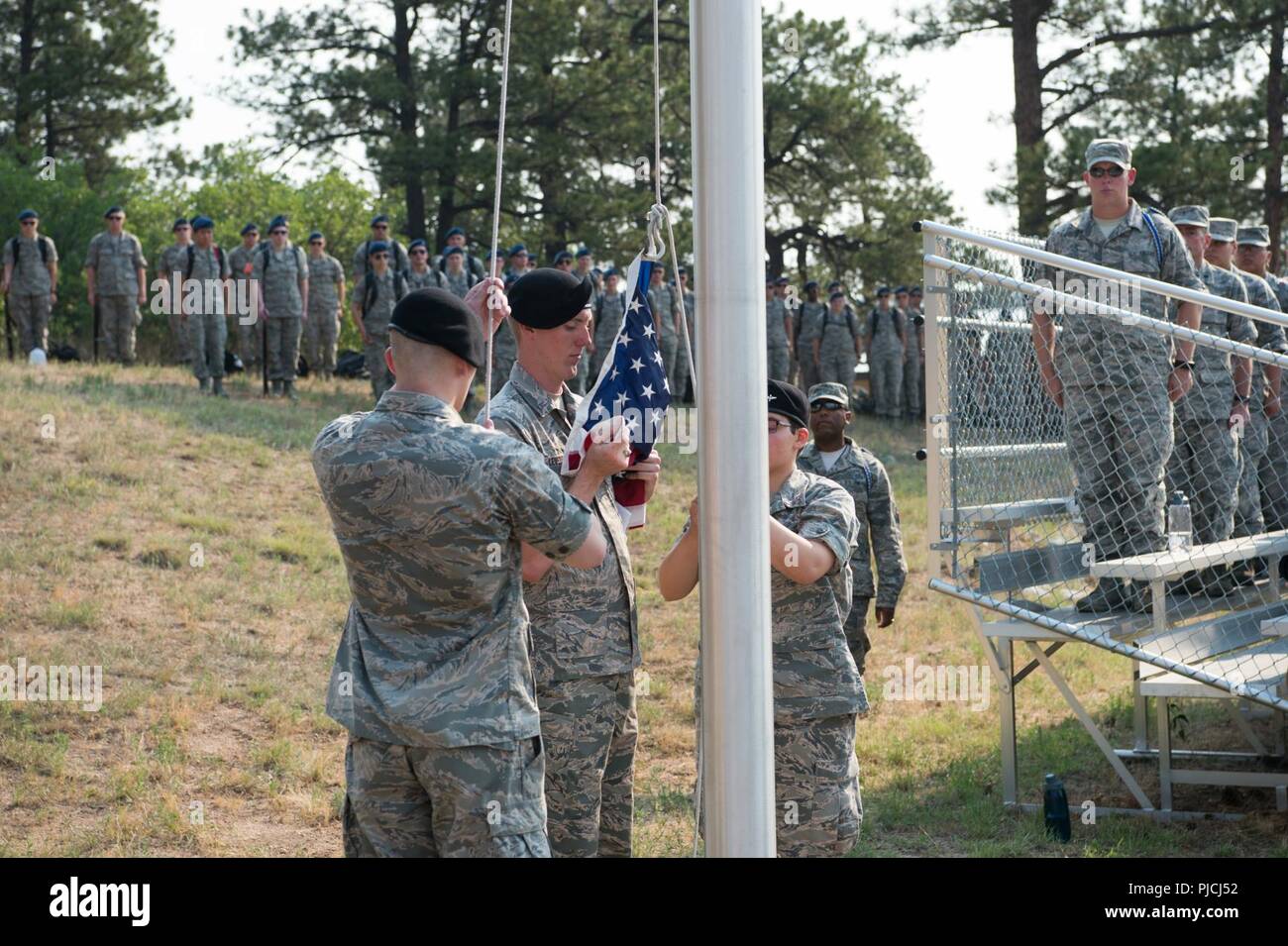 U.S. Air Force Academy -- Basic Cadet trainees march out to Jacks ...