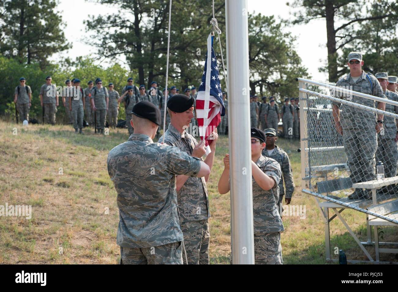 U.S. Air Force Academy -- Basic Cadet trainees march out to Jacks ...