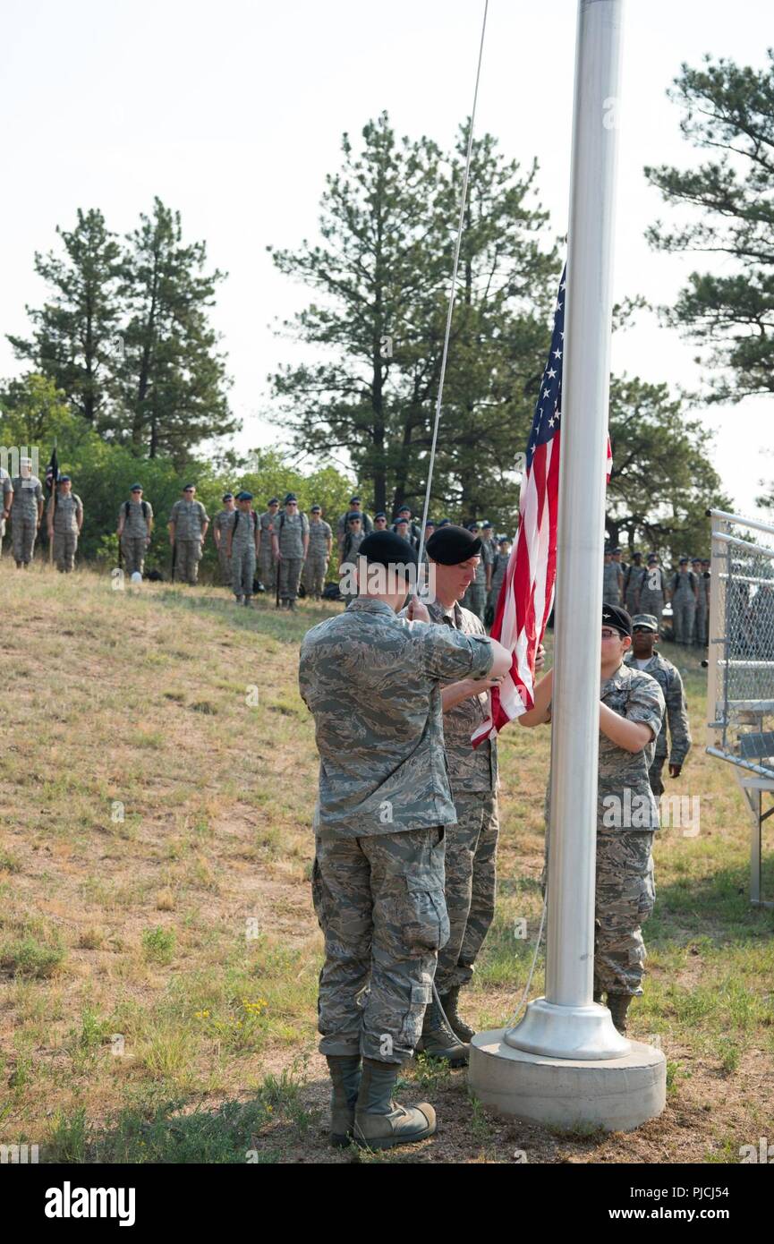 U.S. Air Force Academy -- Basic Cadet trainees march out to Jacks ...