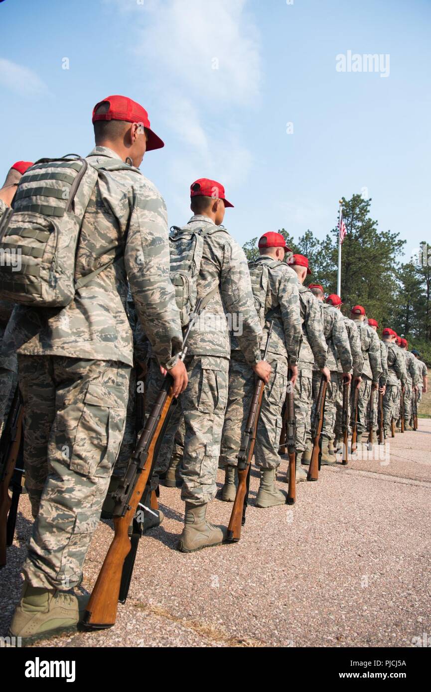 U.S. Air Force Academy -- Basic Cadet trainees march out to Jacks ...