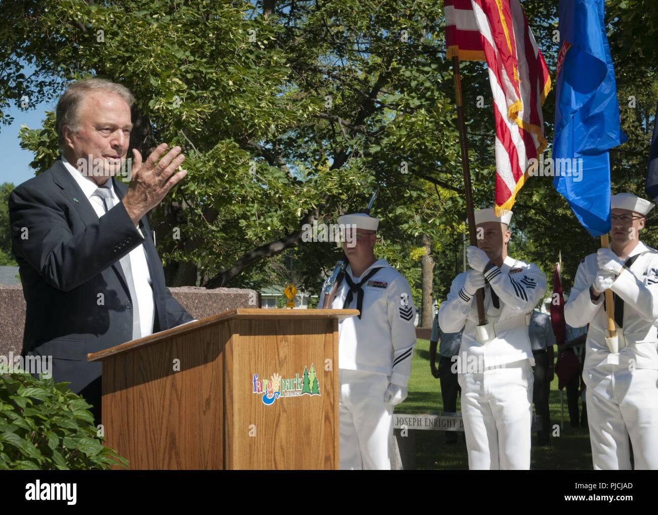 FARGO, N.D. (July 23, 2018) Fargo Mayor, Dr. Tim Mahoney speaks to ...