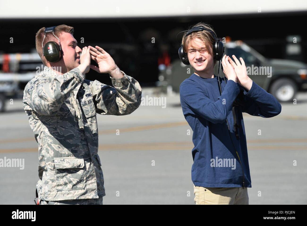 John Niemi (right), the son of U.S. Air Force Col. Christopher J. Niemi ...