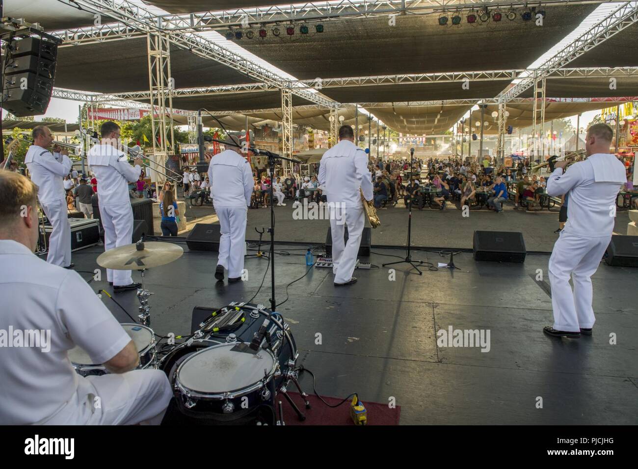 SACRAMENTO Calif., (July 19, 2018) The Navy Band Northwest Funk Band ...