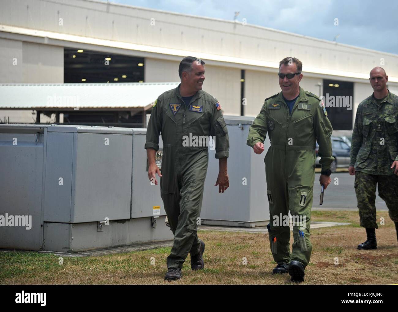 MARINE CORPS BASE HAWAII (July 23, 2018) — Capt. Kevin Long, Commander, Task Force 172, speaks ...