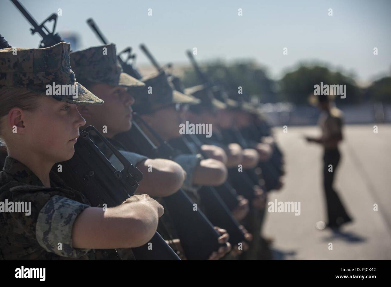 U.S. Marine Corps recruits with Platoon 4036, Oscar Company, 4th ...