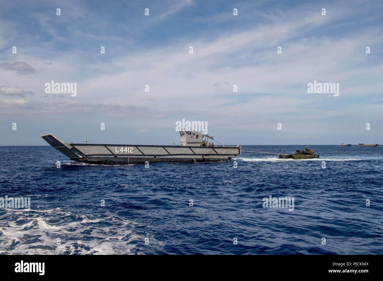 AT SEA (July 17, 2018) A landing helicopter dock landing craft ...