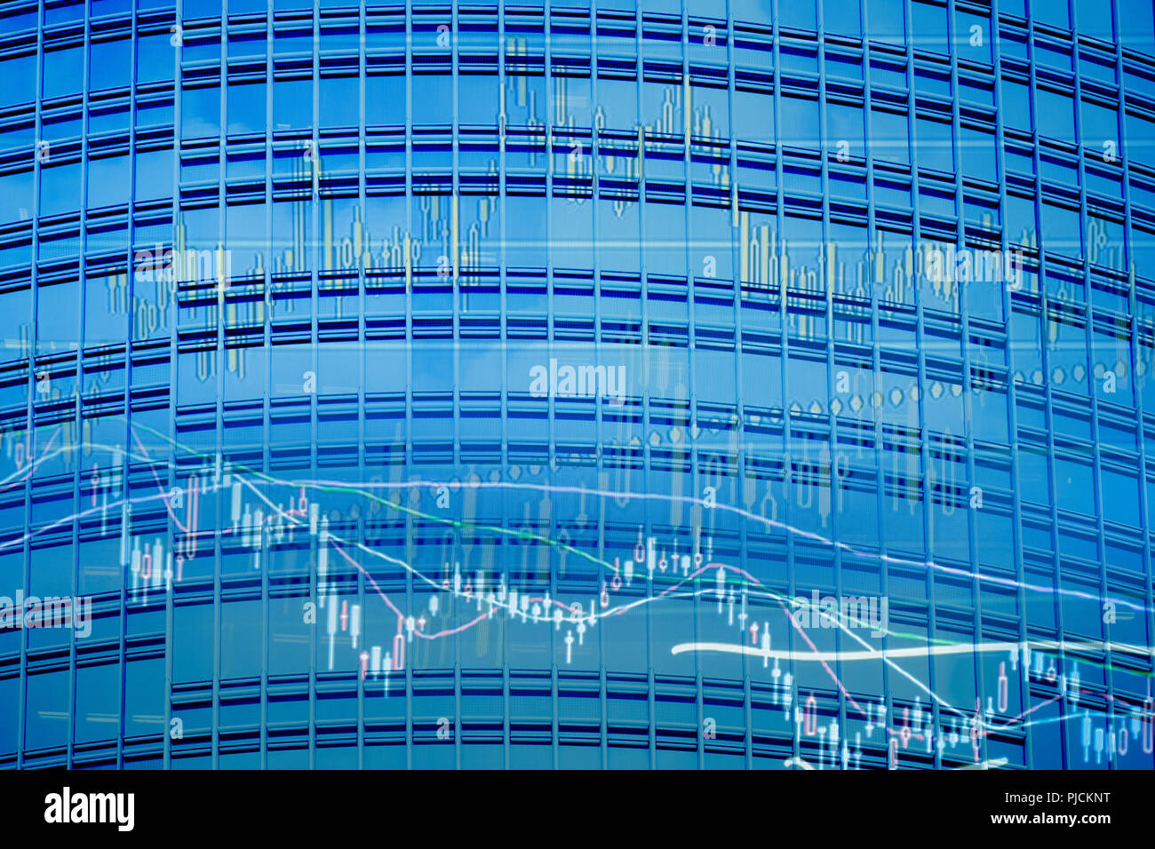 Hong Kong commercial buildings with graph index of stock Market Stock ...