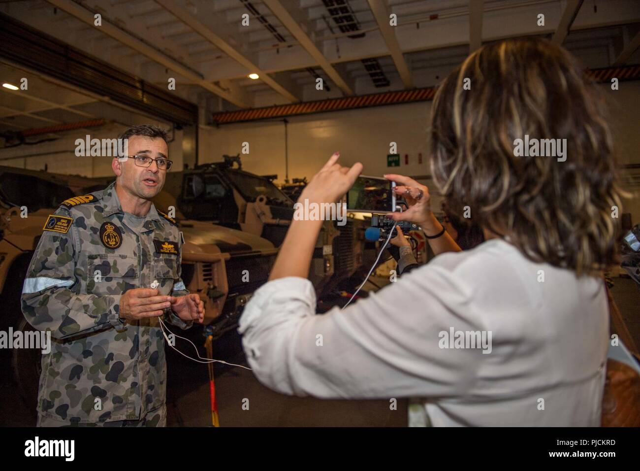 AT SEA (July 19, 2018) Royal Australian Navy Captain Jon Early ...