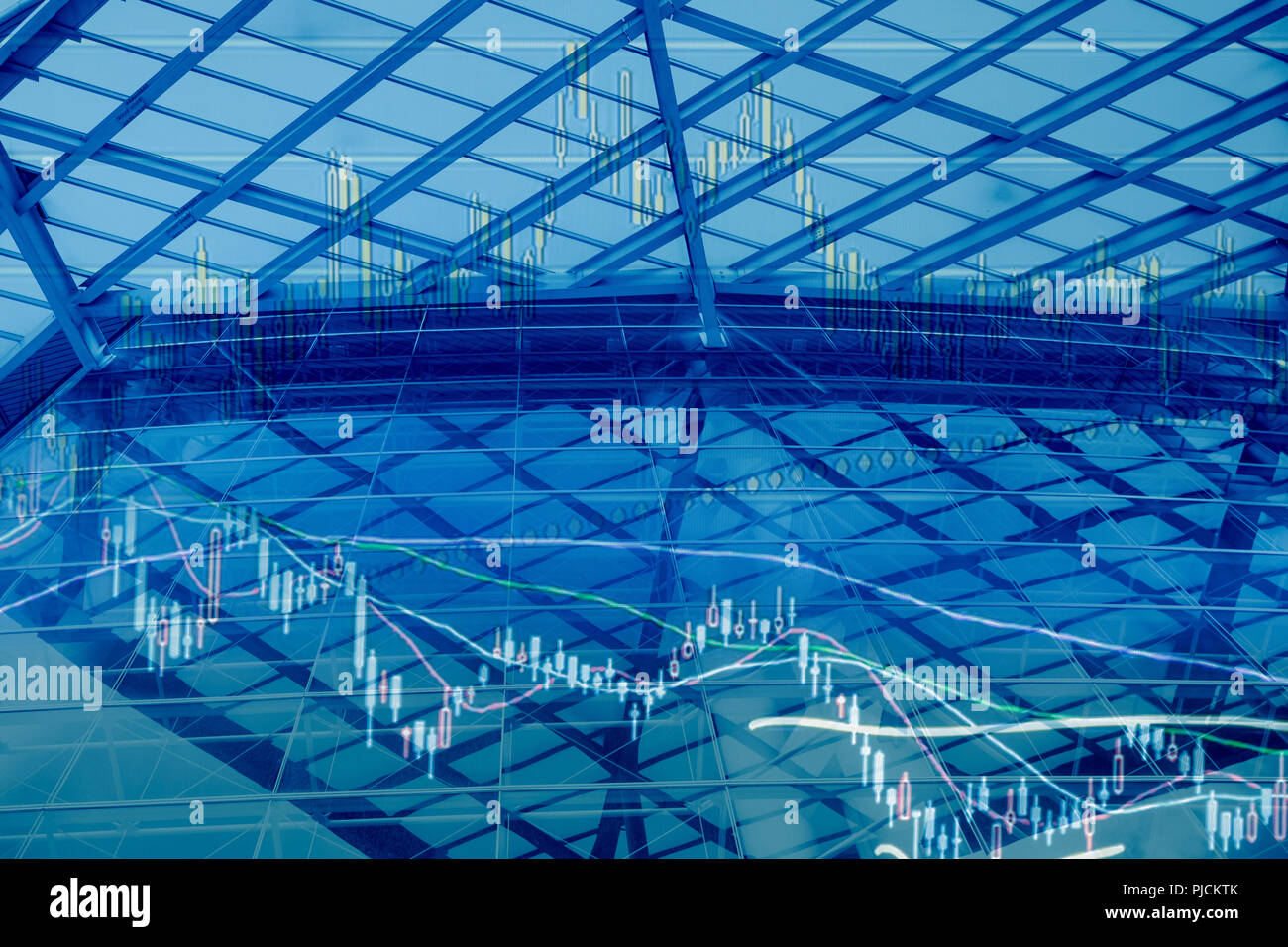 Hong Kong commercial buildings with graph index of stock Market Stock ...