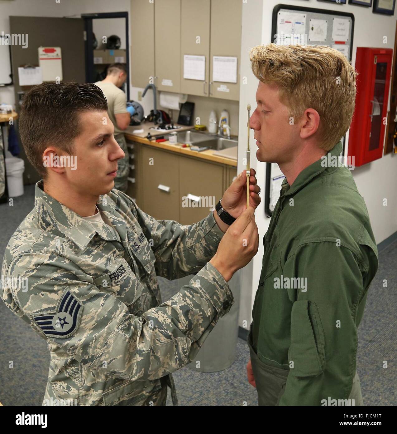 Staff Sgt. Jeff Frasier a Aircrew Flight Equipment technician with the ...