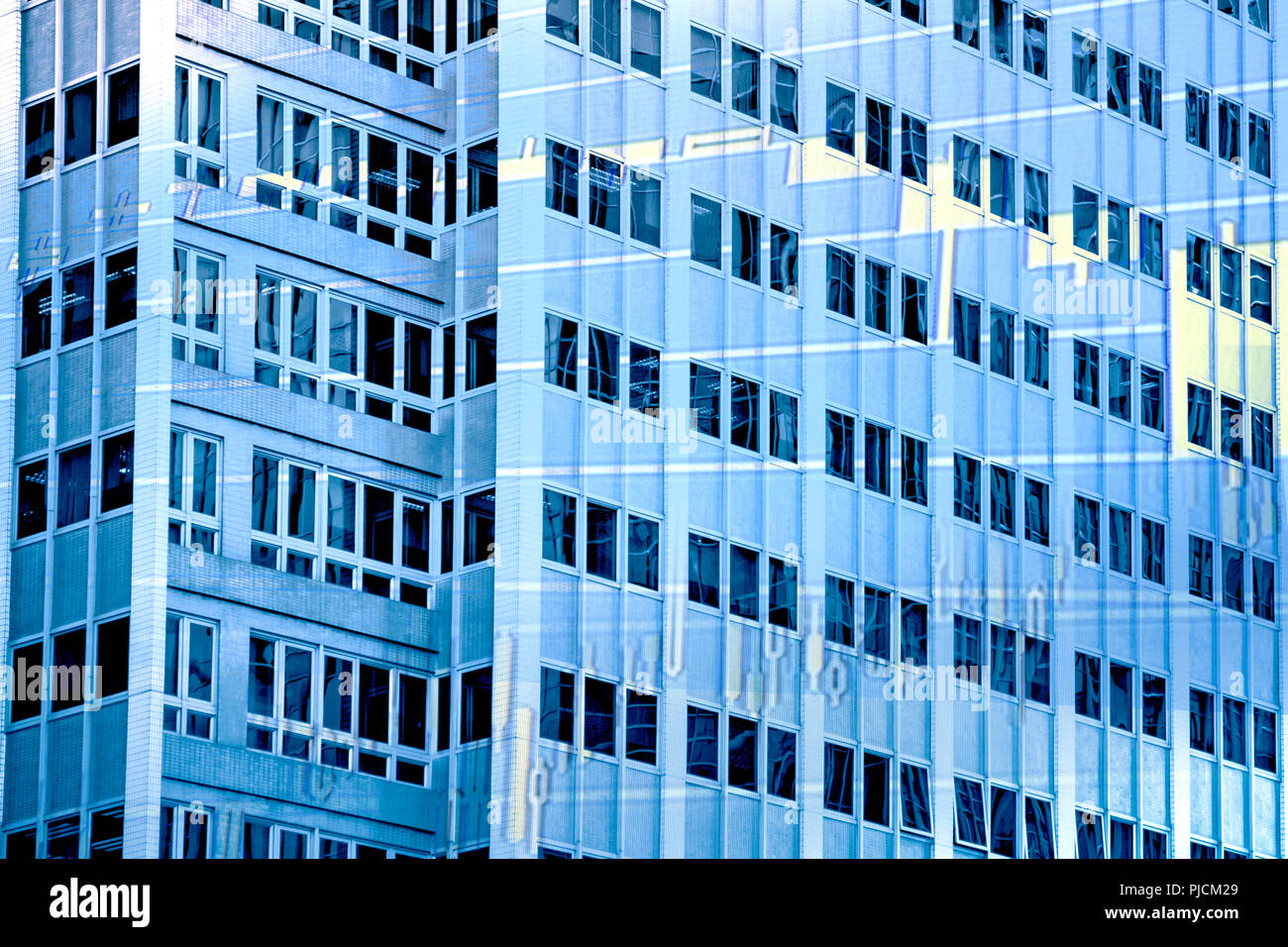 Hong Kong commercial buildings with graph index of stock Market Stock ...