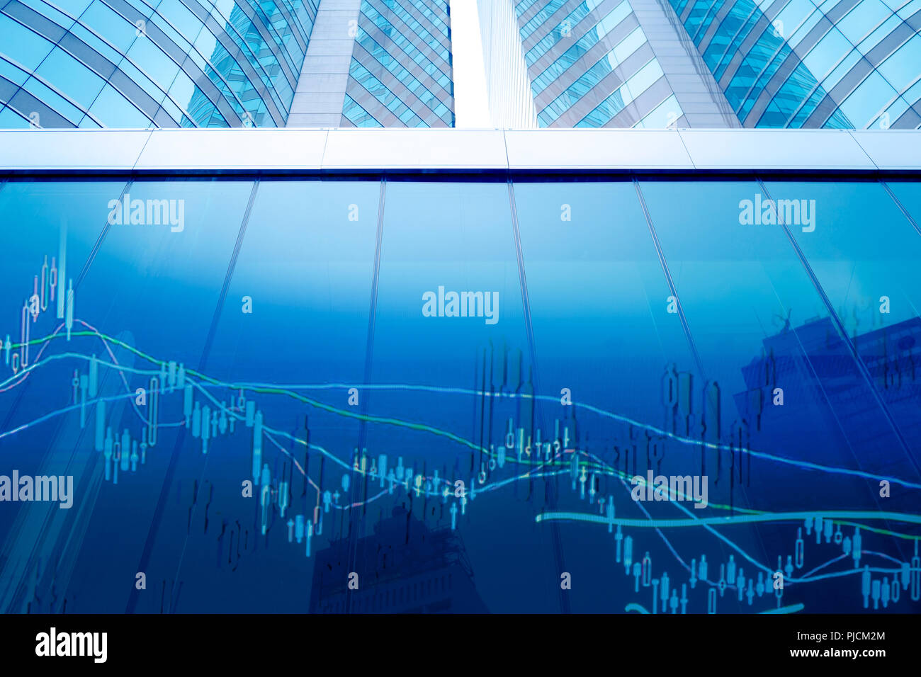 Hong Kong commercial buildings with graph index of stock Market Stock ...