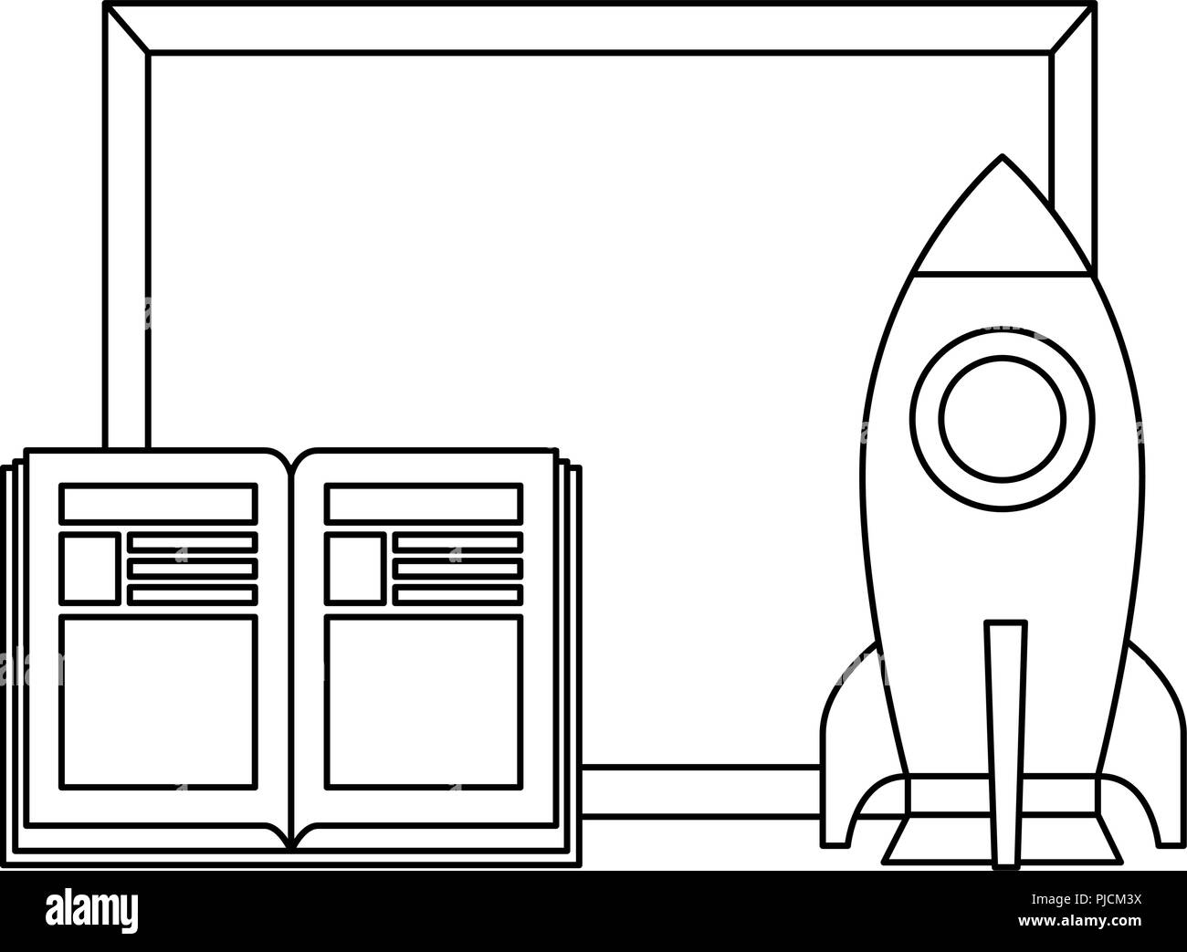 Rocket science blackboard Stock Vector Images - Alamy