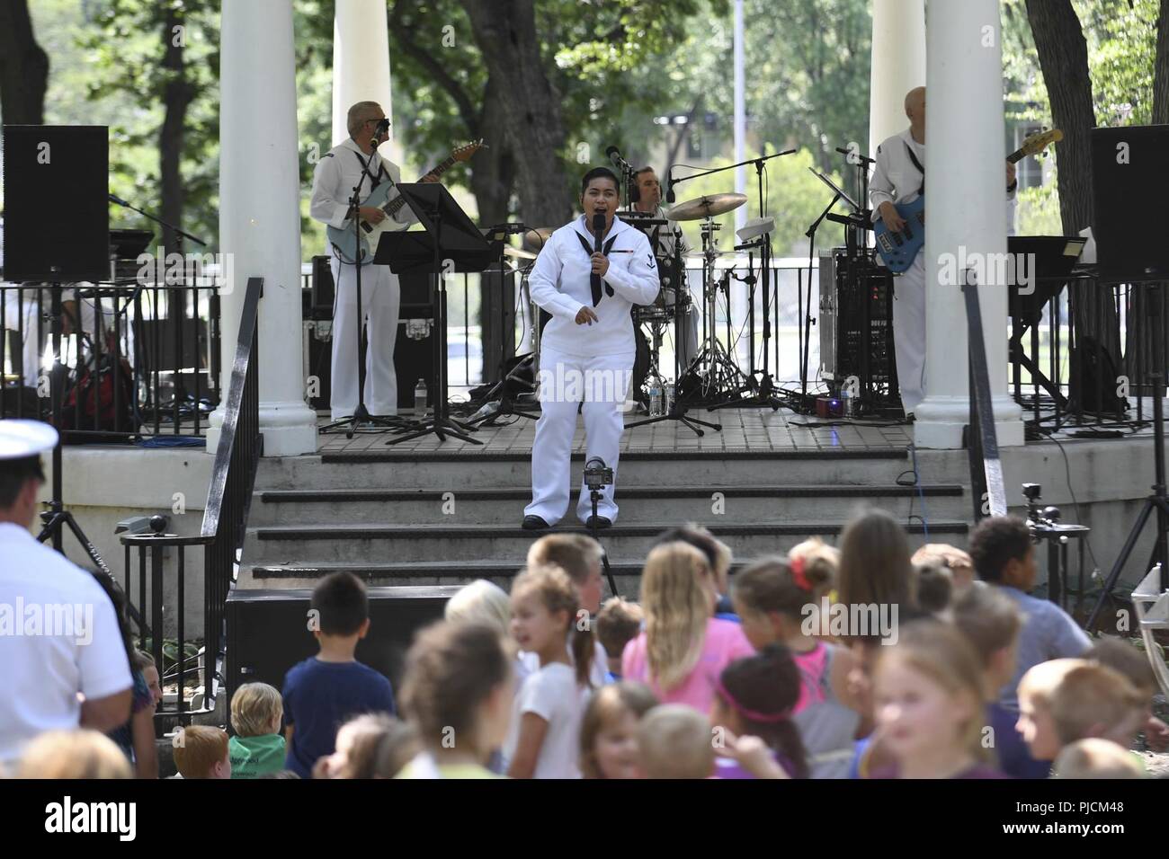 N.D. (July 24, 2018) - Members of Navy Band Great Lakes' pop music ...