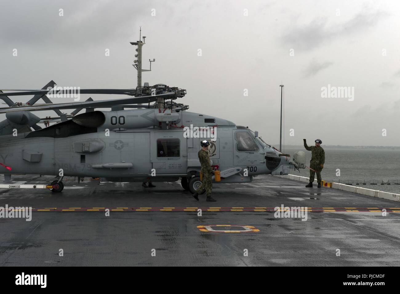 (July 24, 2018) Sailors transport MH-60R Sea Hawk Helicopter from the ...