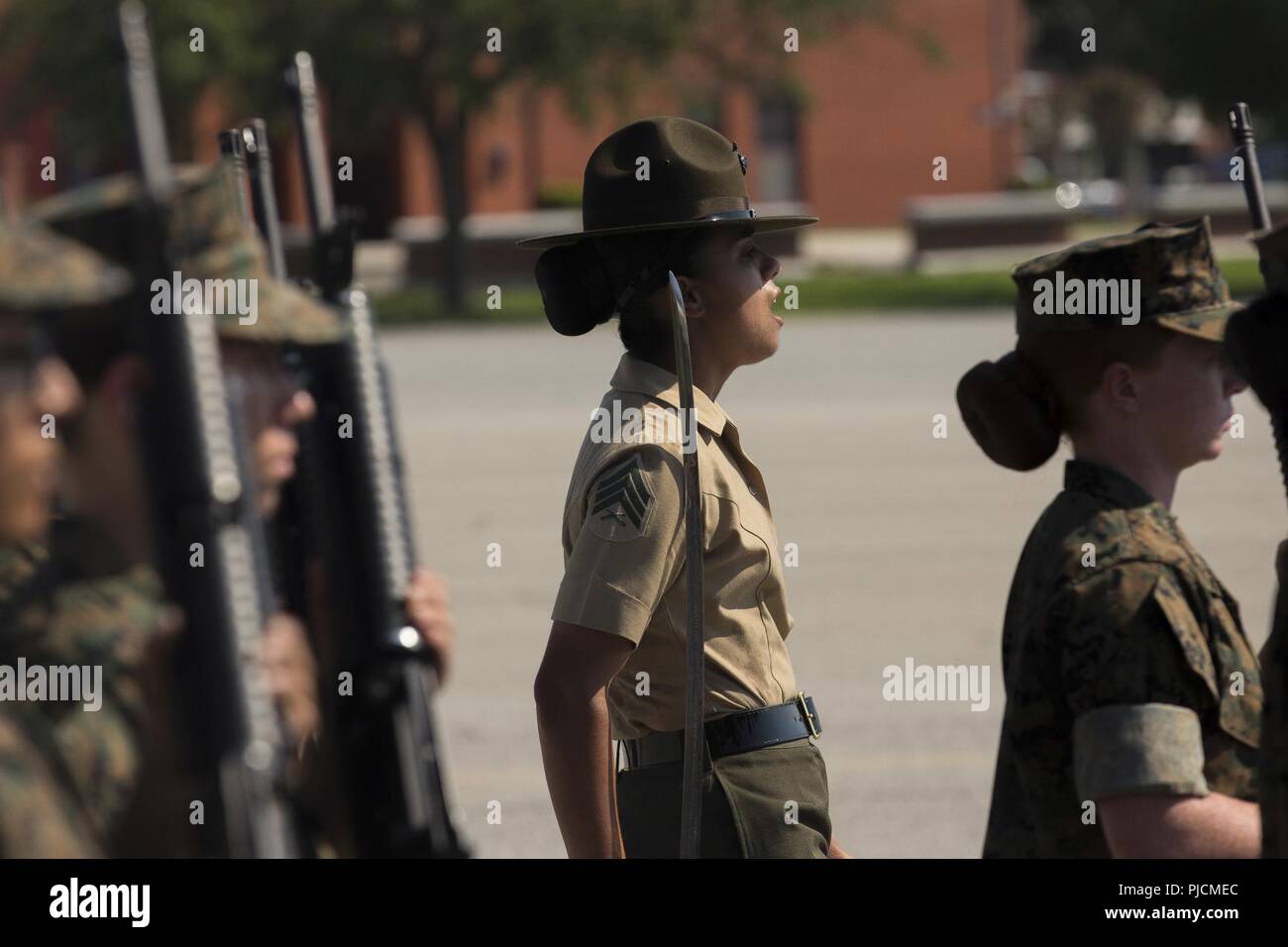 U.S. Marine Corps Sgt. Daniela Conchasvasquez, drill Instructor with ...