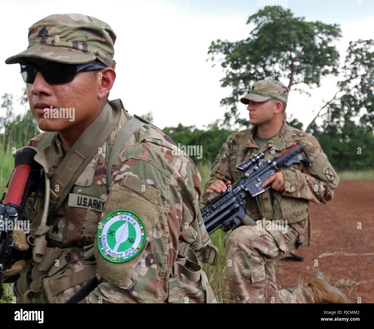 U.S. Army Soldiers conduct basic infantry movements at the Bundase ...