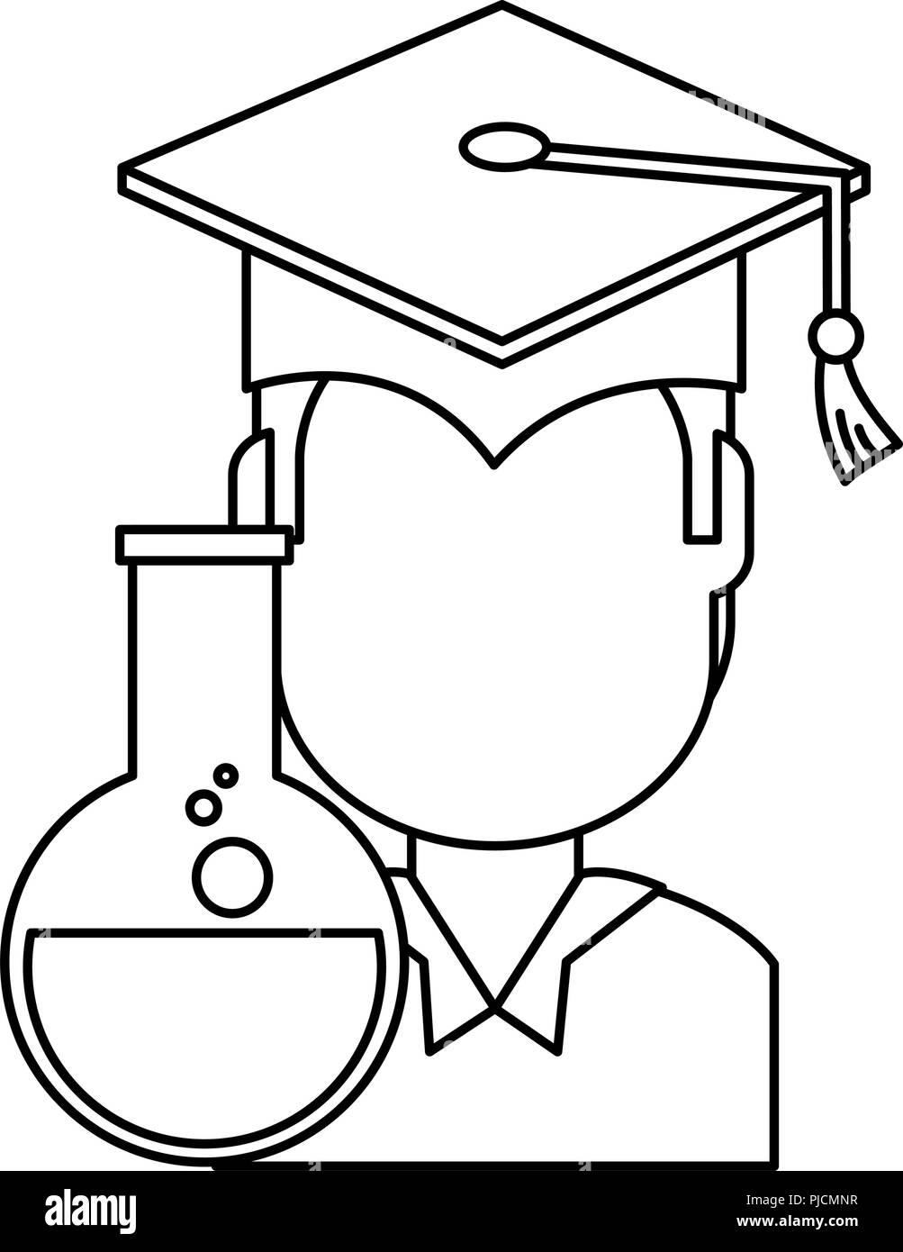 student graduated with tube test vector illustration design Stock ...