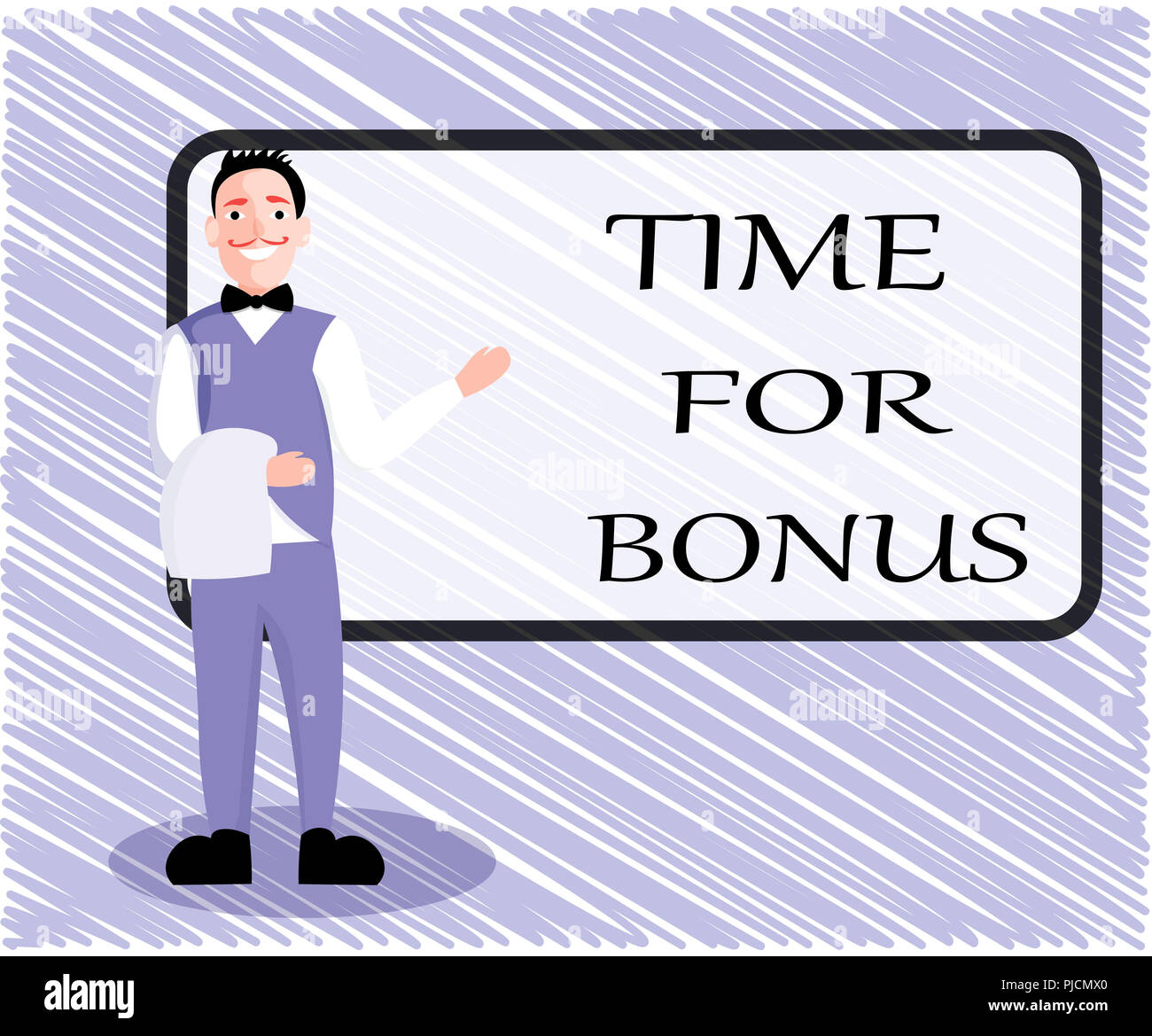 Text sign showing Time For Bonus. Conceptual photo a sum of money added ...