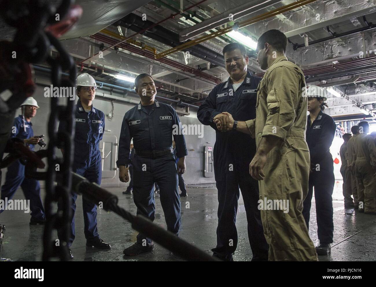 AT SEA (July 23, 2018) U.S. Marine Corps 1st Lt. Louis Caraglia ...