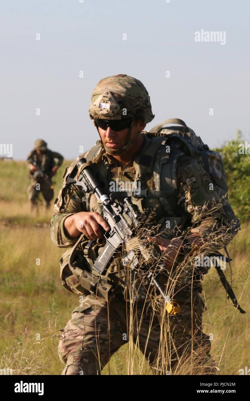 U.S. Army Pfc. Tyler Dunn, a mortarman assigned to Headquarters and ...