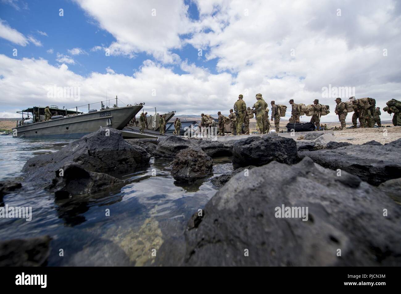 KONA, Hawaii (July 22, 2018) Military members from His Majesty's Armed ...