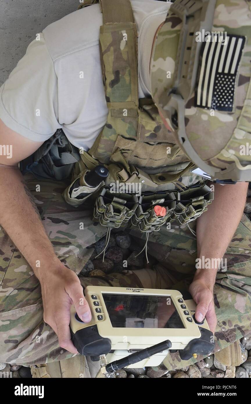 Senior Airman Zachary Dechant, 140th Civil Engineer Squadron explosive ...