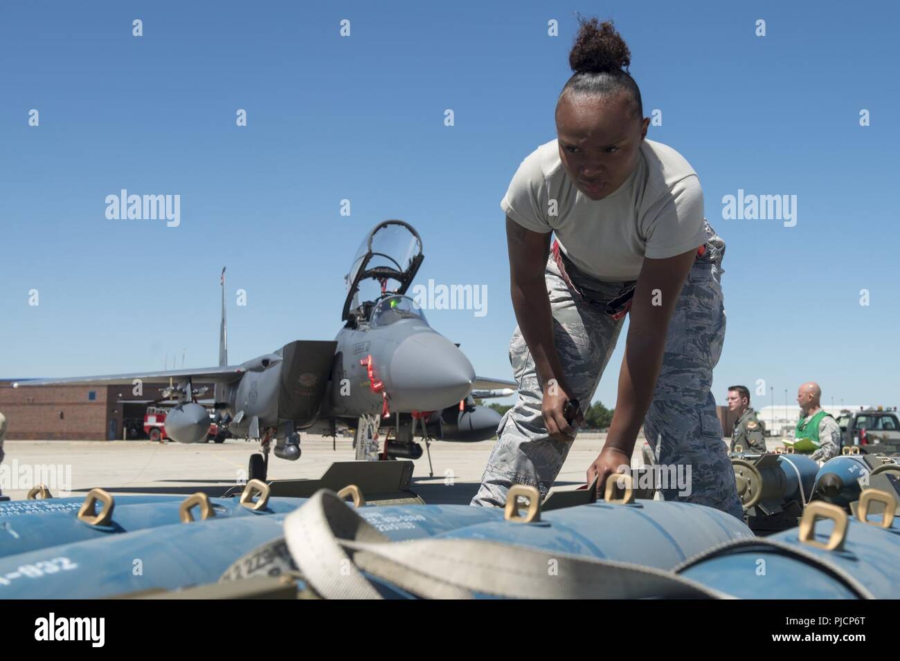 Senior Airman Erica Giles, 366th Aircraft Maintenance Squadron weapons ...