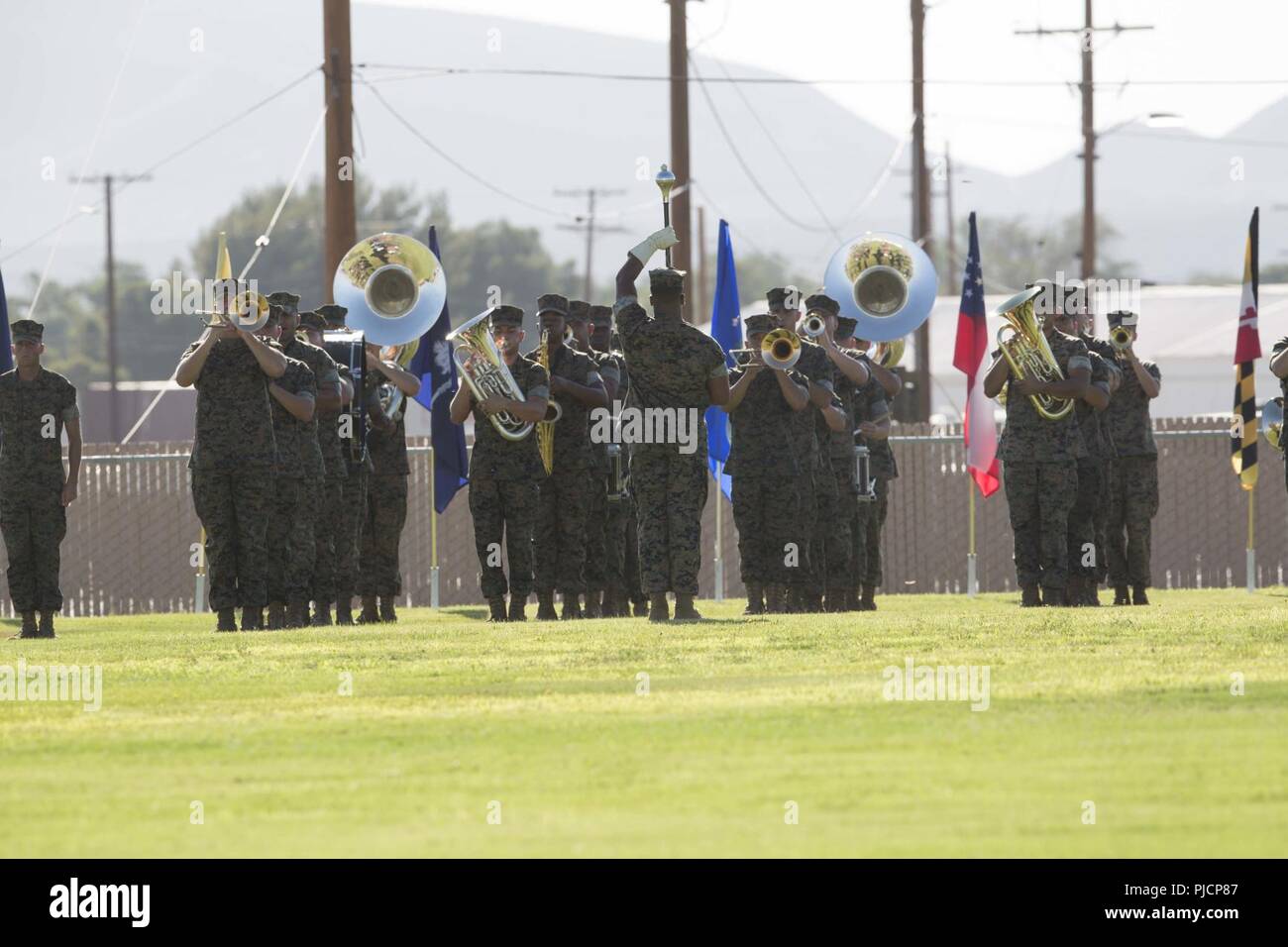 Sergeant Raion E. Charles, drum major of 1st Marine Division Band from ...