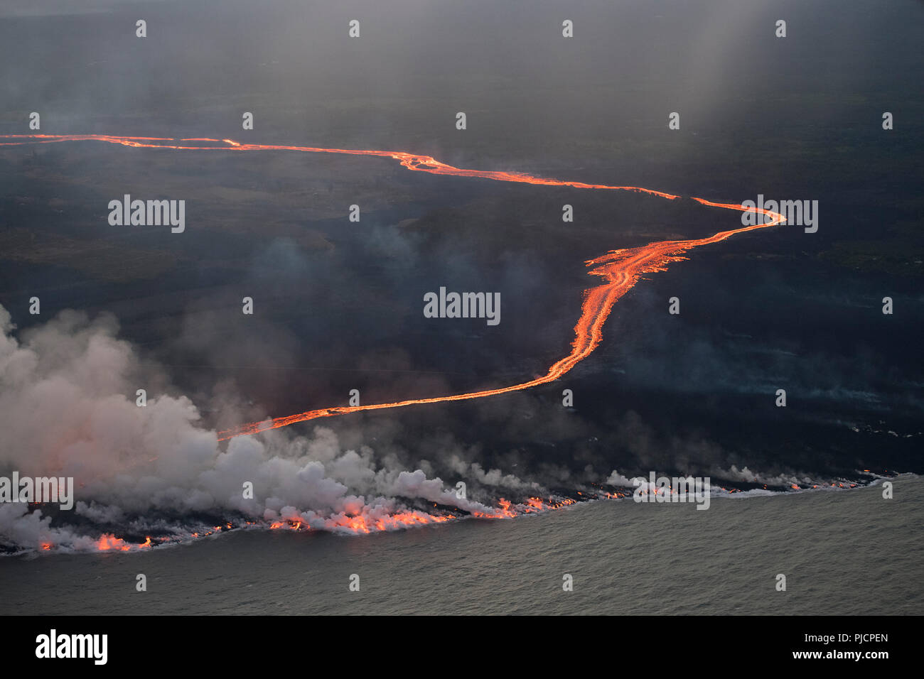 Lava and ocean and enter hi-res stock photography and images - Alamy