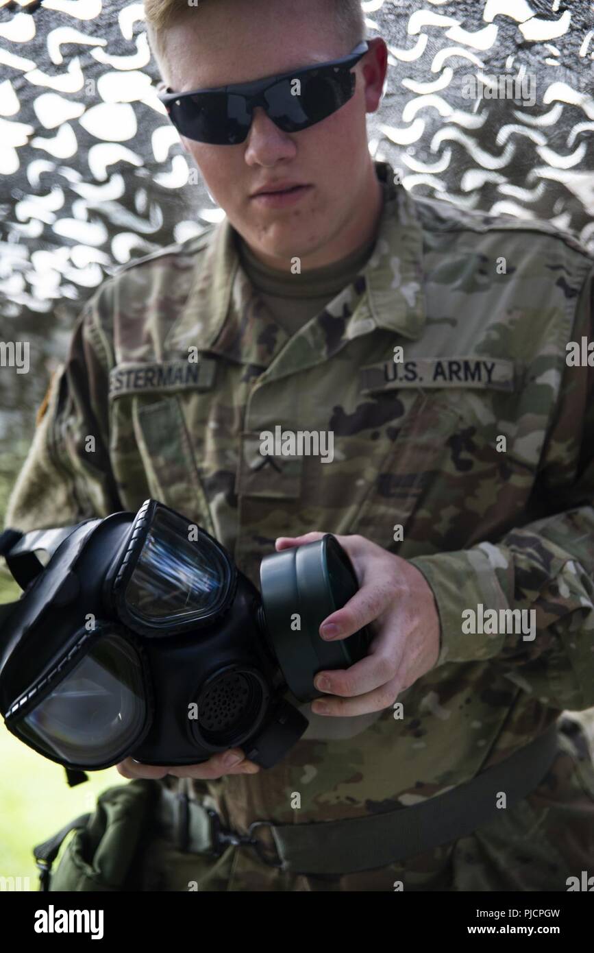 Pvt. Aaron Testerman, a U.S. Army Reserve Soldier from the 320th ...